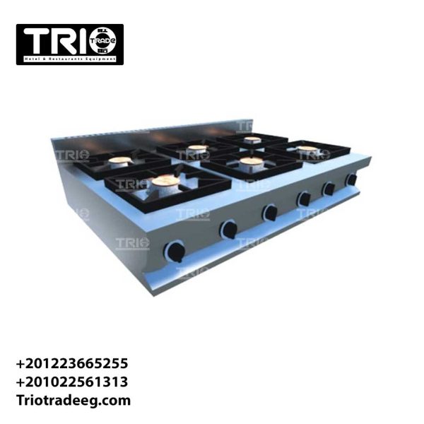 Gas stove, 6 burners, overcounter - Trio Trade Egypt